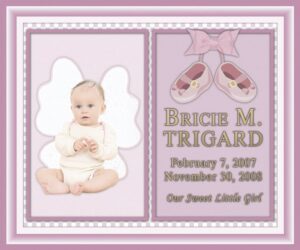Infant Grave Markers: Quality Bronze Baby Grave Markers - Trigard Memorials